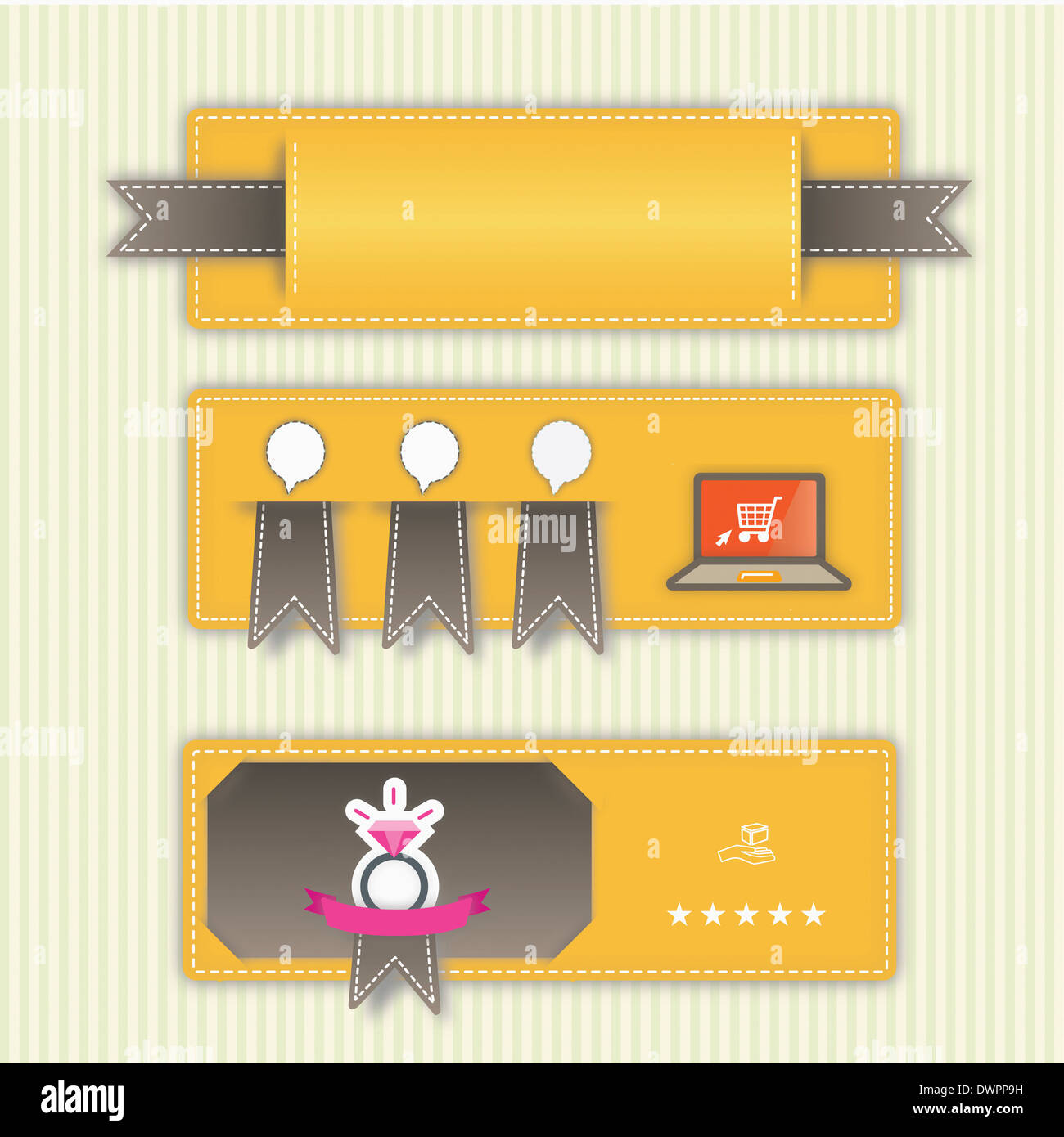 illustration template of memo tags Stock Photo - Alamy