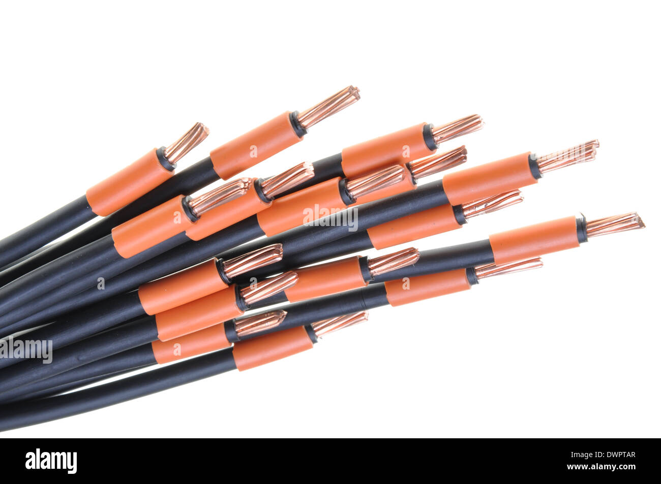 Stripped electrical cable, used in electrical systems Stock Photo - Alamy