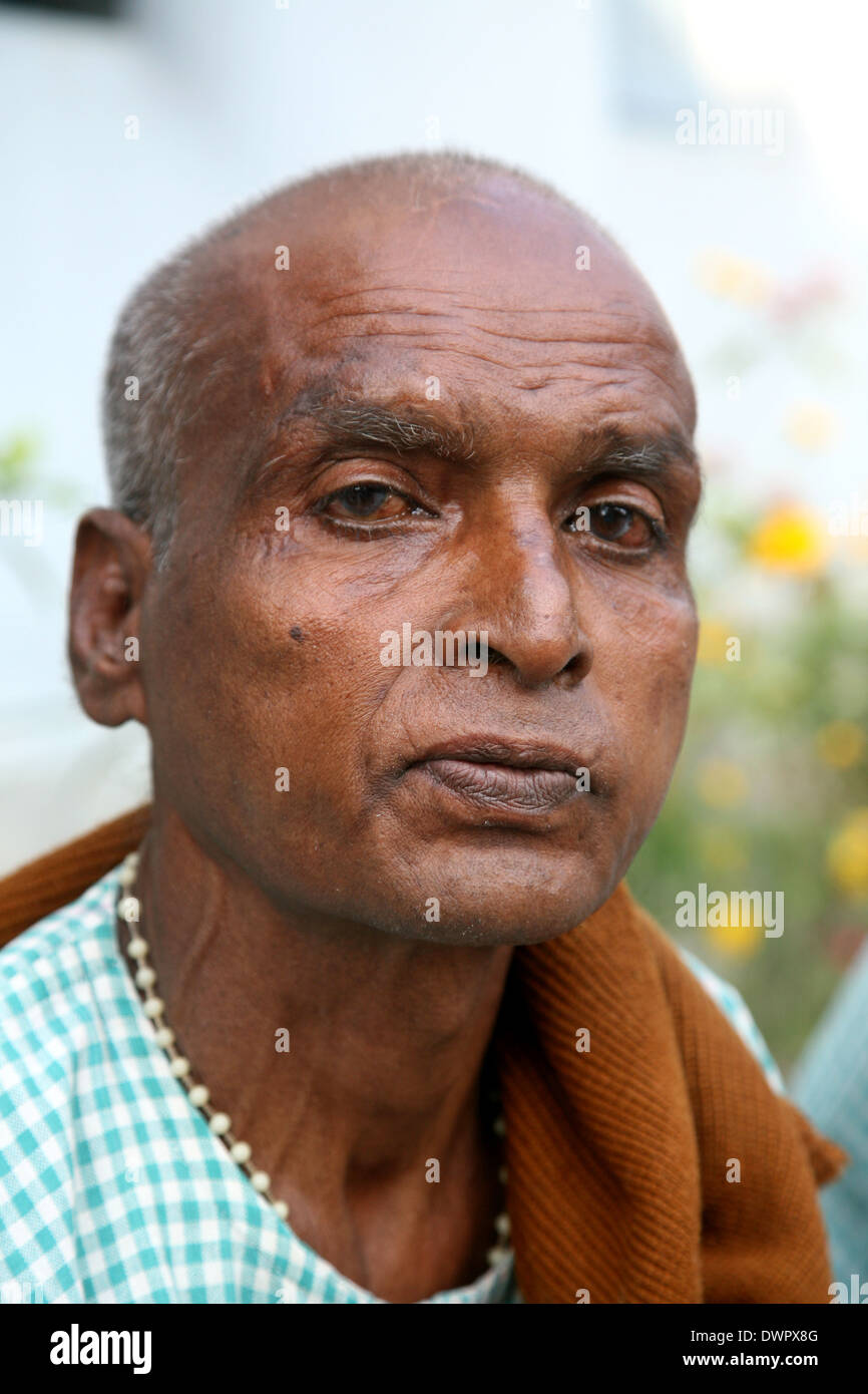 Streets of Kolkata. Portrait of Indian man on January 26, 2009 in ...