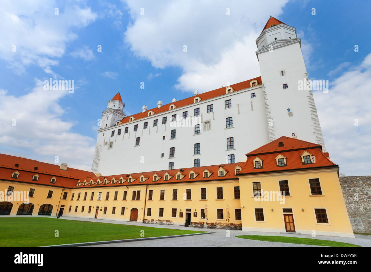 Inner yard of the Bratislava town castle fortification Stock Photo - Alamy