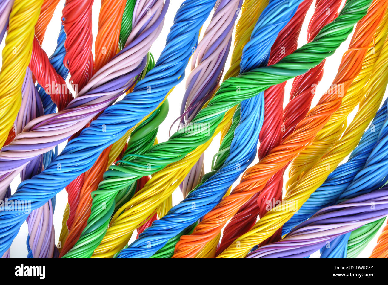 Colored wires in the global telecommunications networks Stock Photo - Alamy