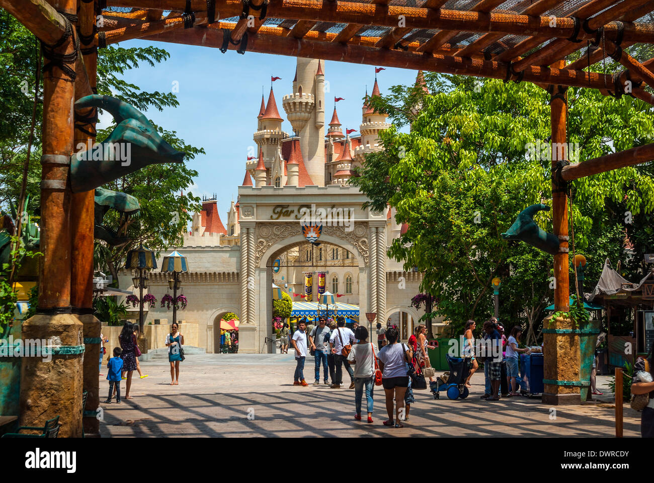 Shrek's Castle, Universal Studios, Singapore Stock Photo - Alamy