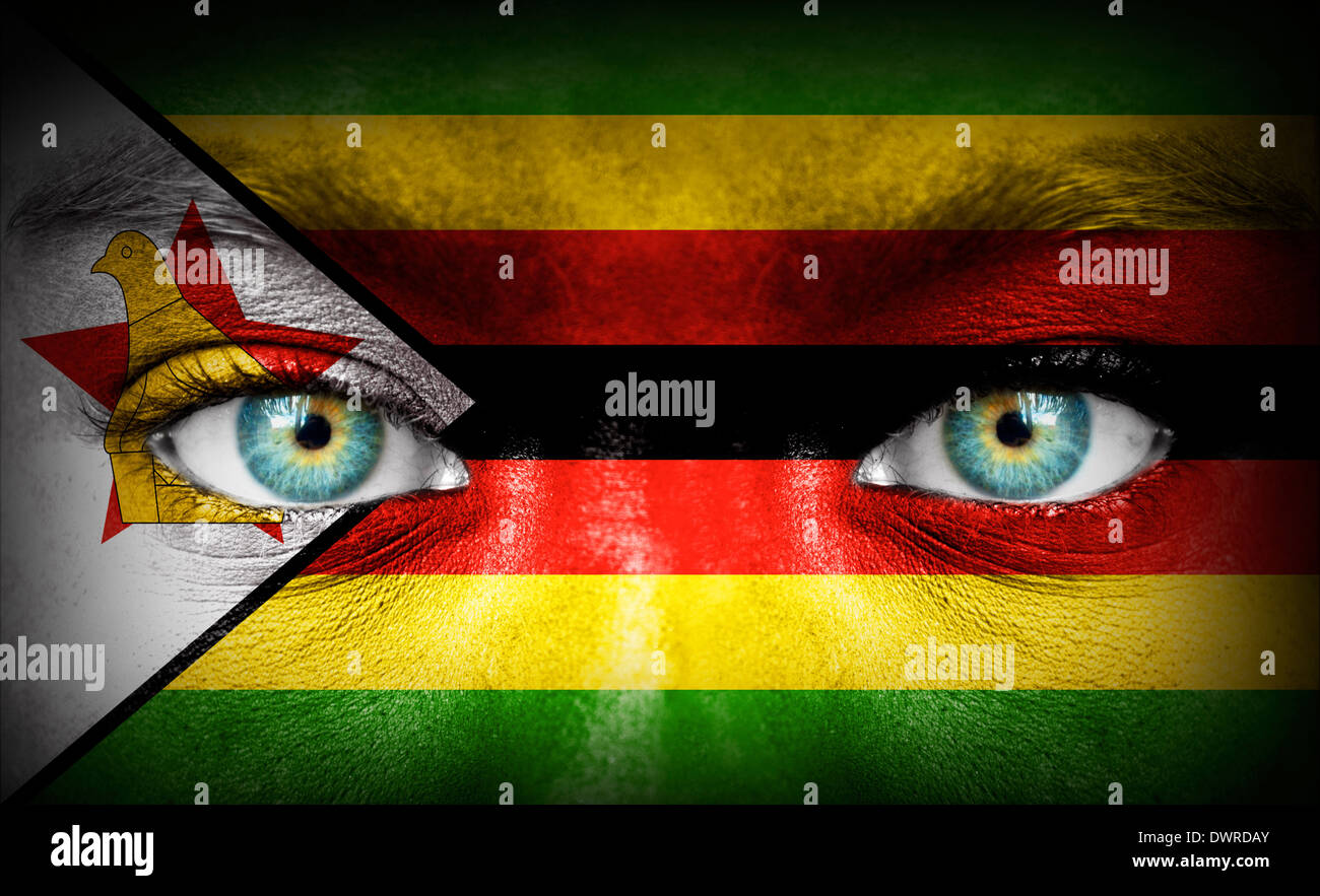 Painted flag zimbabwe hi-res stock photography and images - Alamy