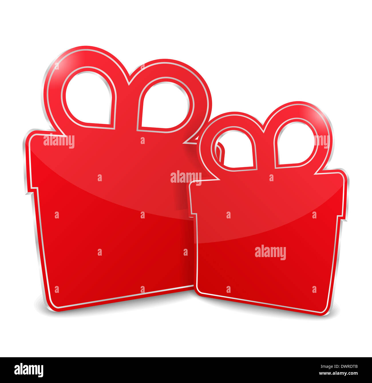 Red gift boxes Stock Photo - Alamy
