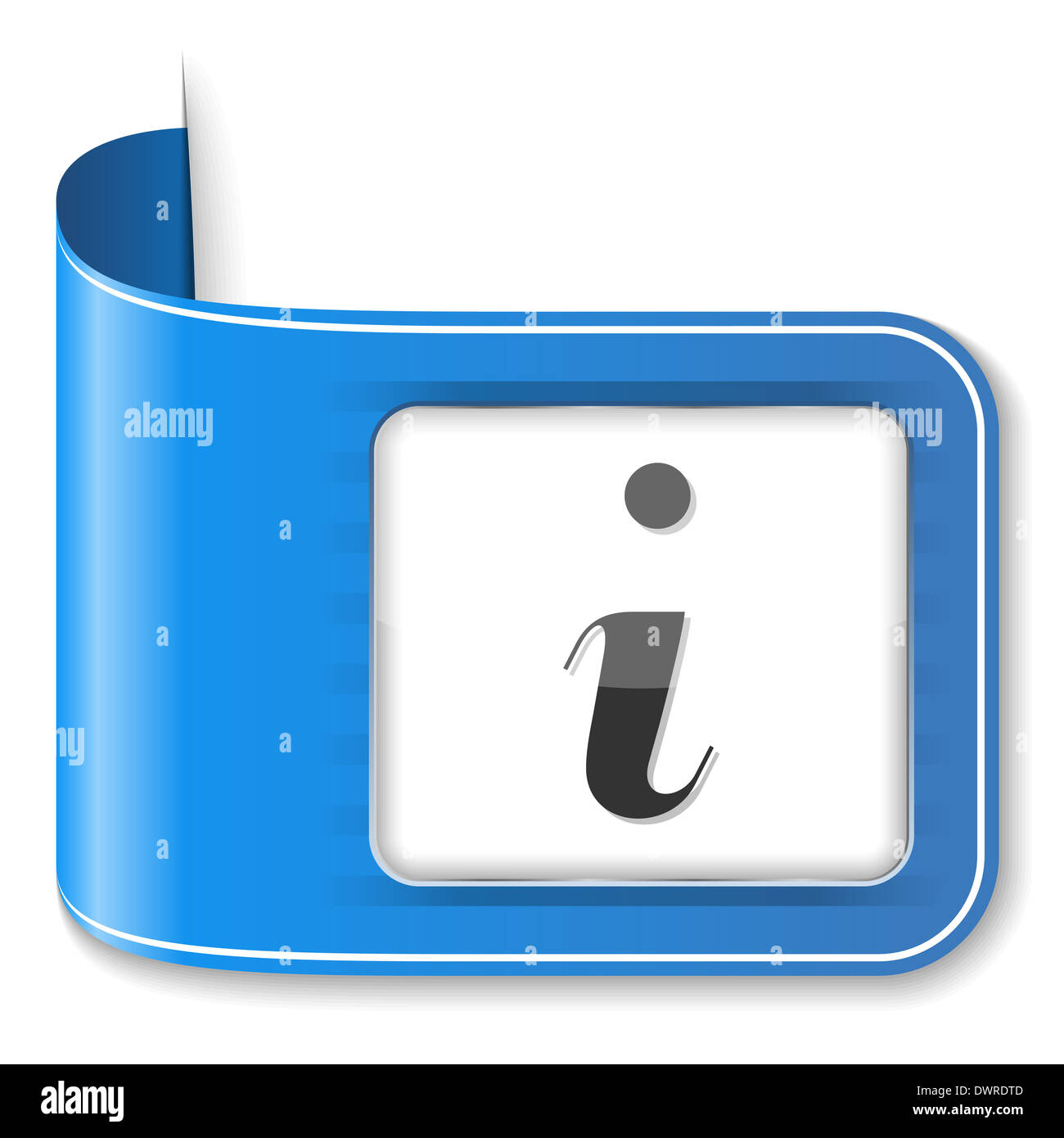 Blue information icon Stock Photo - Alamy