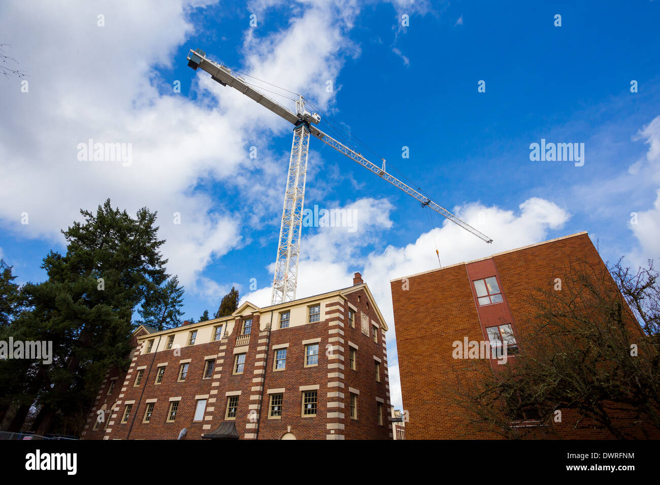 Eugene, Oregon, USA - March 4, 2014: Building construction on the ...