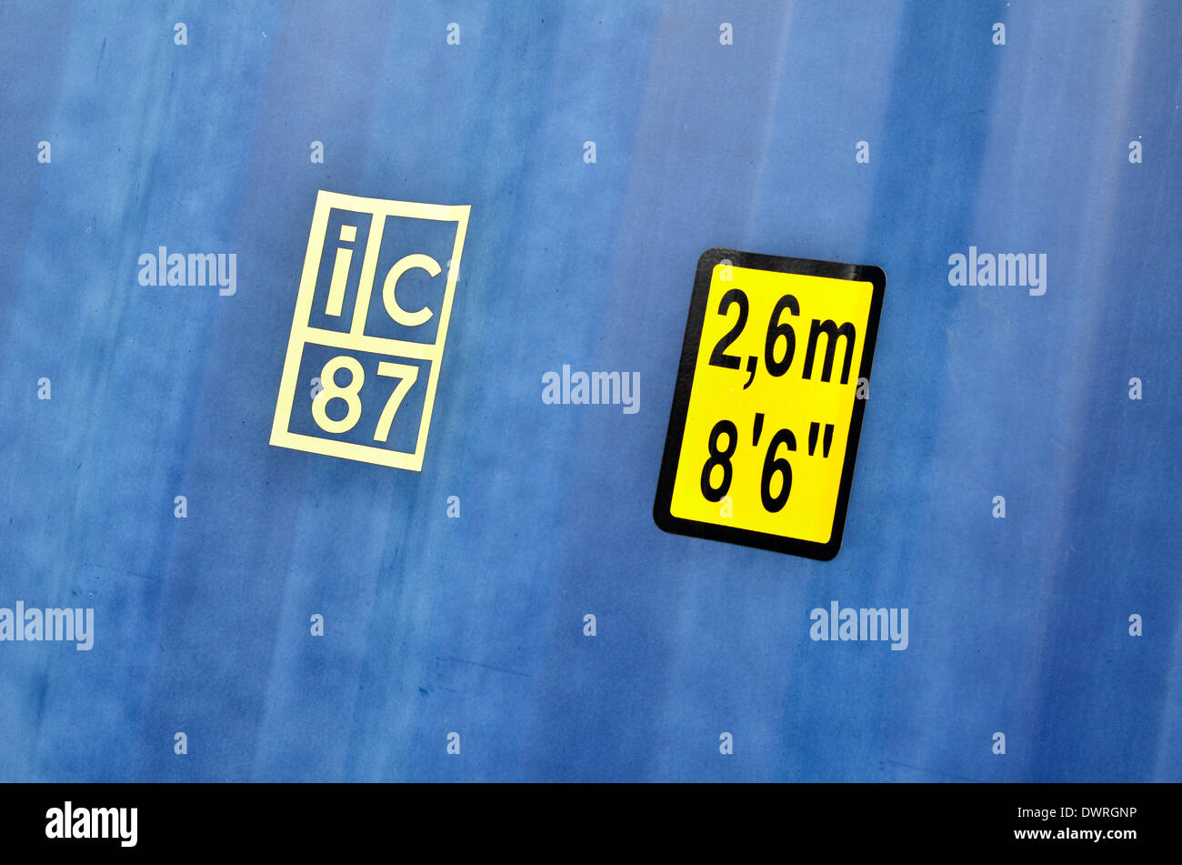 Container shipping marks Stock Photo - Alamy