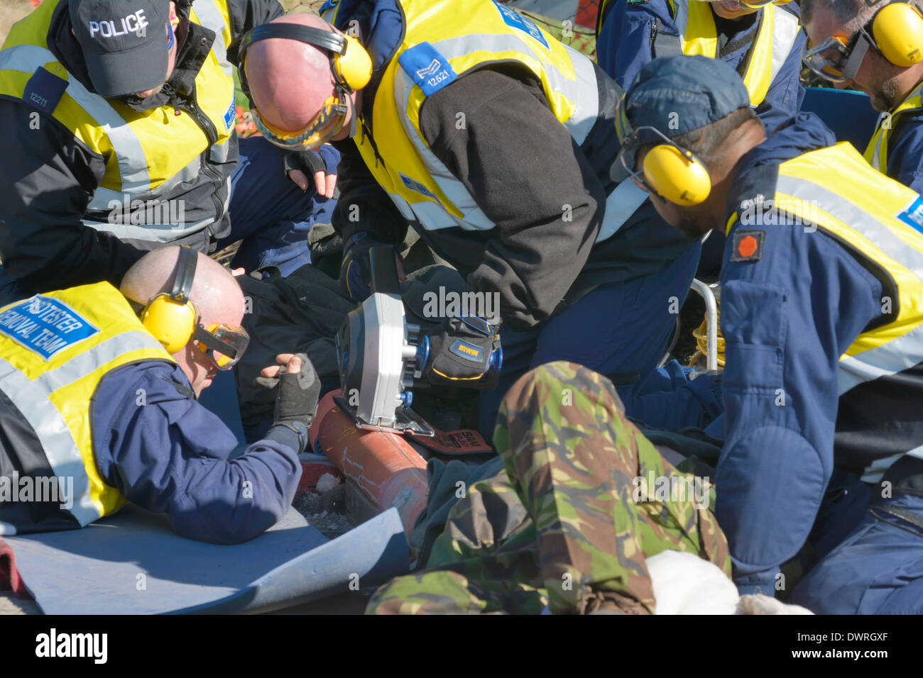 Police protester removal team hi-res stock photography and images - Alamy