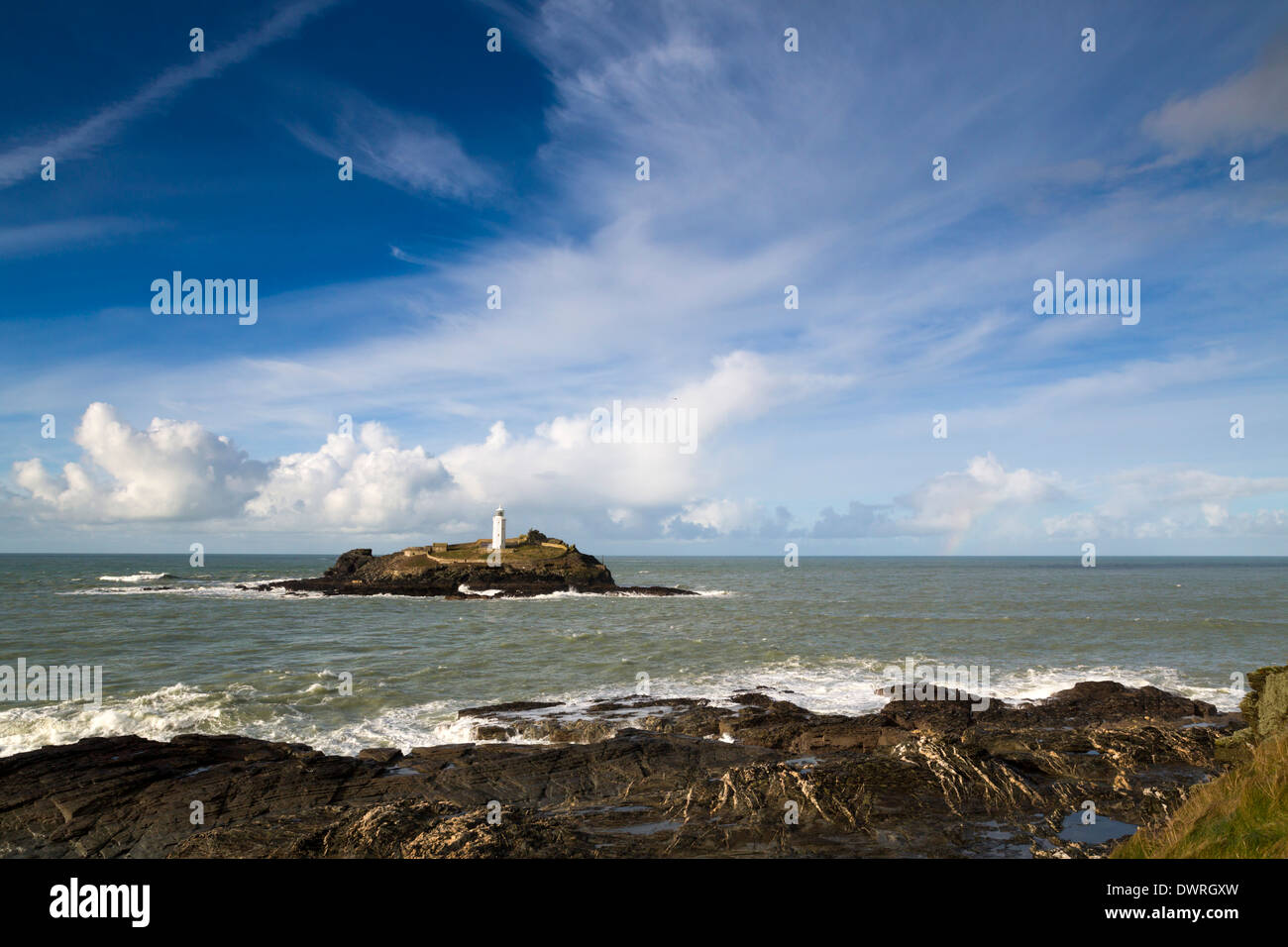 Godrevy; Lighthouse; Cornwall; UK Stock Photo - Alamy