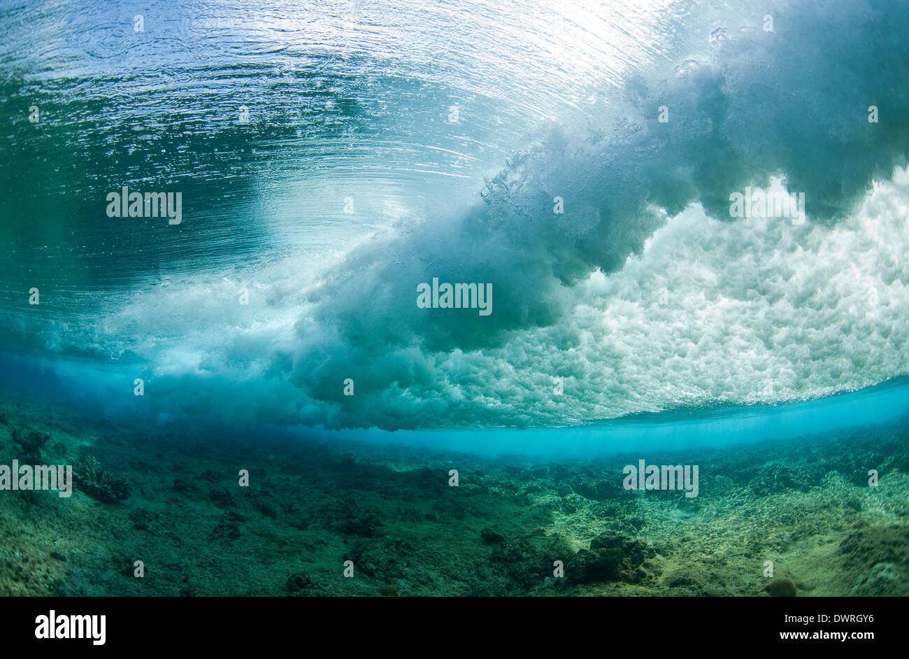 Underwater Wave Break Underwater Wave By Dave Fleetham