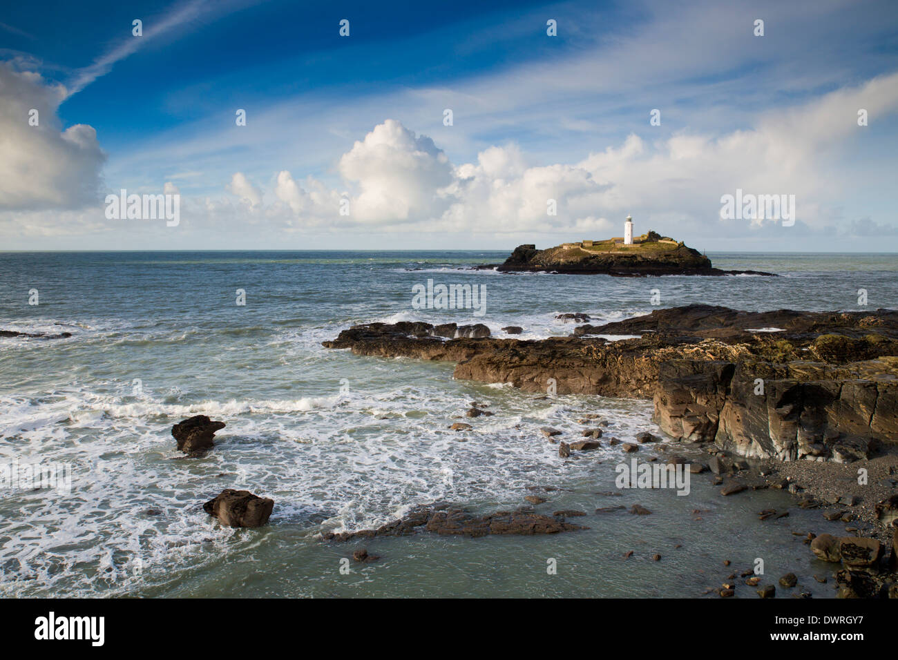 Godrevy; Lighthouse; Cornwall; UK Stock Photo - Alamy