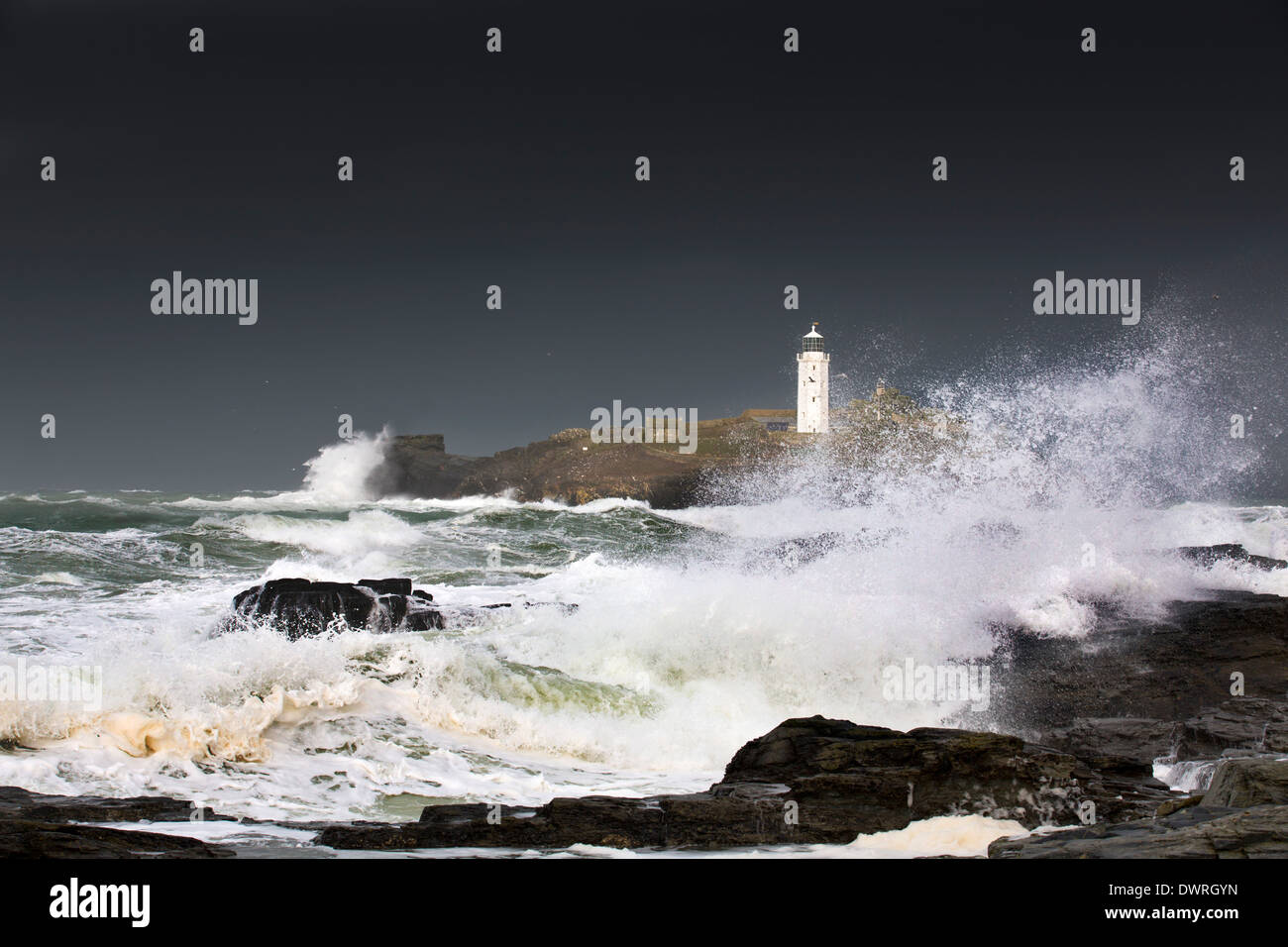 Godrevy; Lighthouse; Cornwall; UK Stock Photo - Alamy