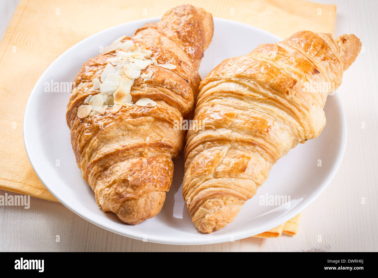 Closeup delicious croissants on hi-res stock photography and images - Alamy