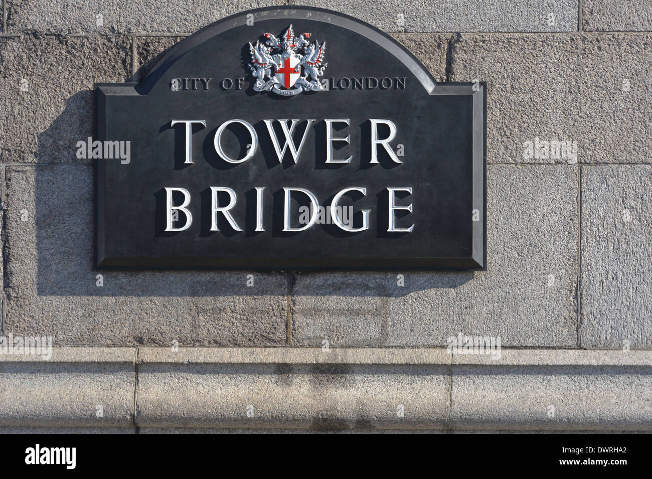 Signage of Tower Bridge, London, England, United Kingdom Stock Photo ...
