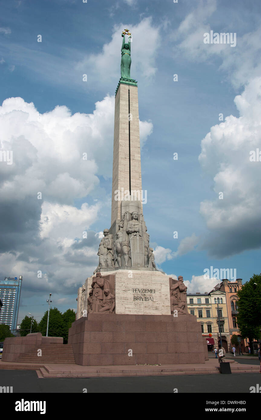 Freedom monument, Riga Stock Photo - Alamy