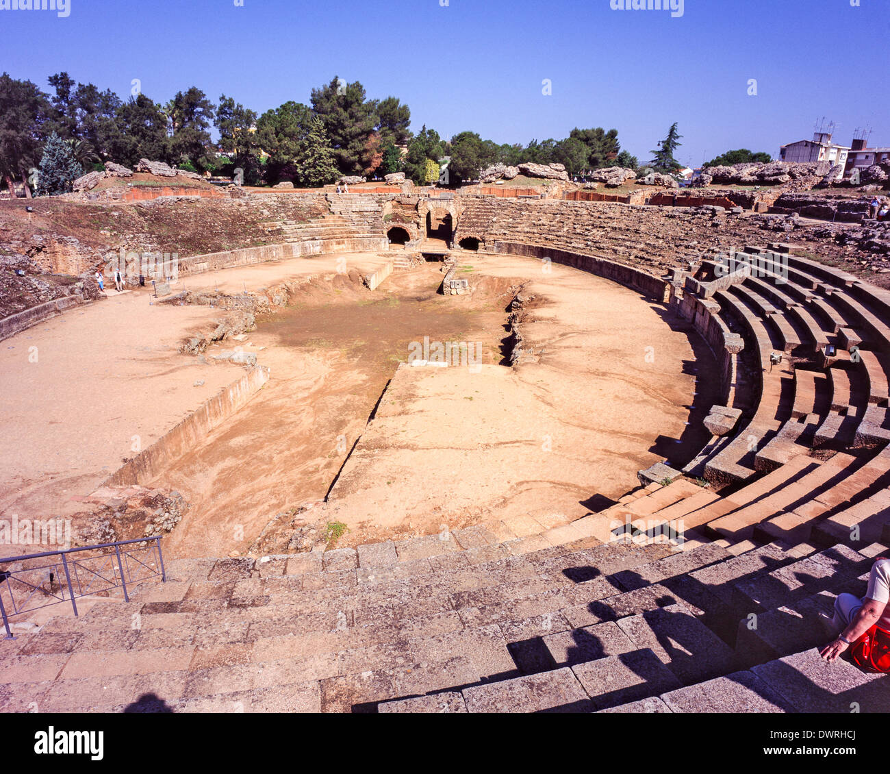 Merida ancient roman amphitheatre Extremadura Spain Stock Photo - Alamy