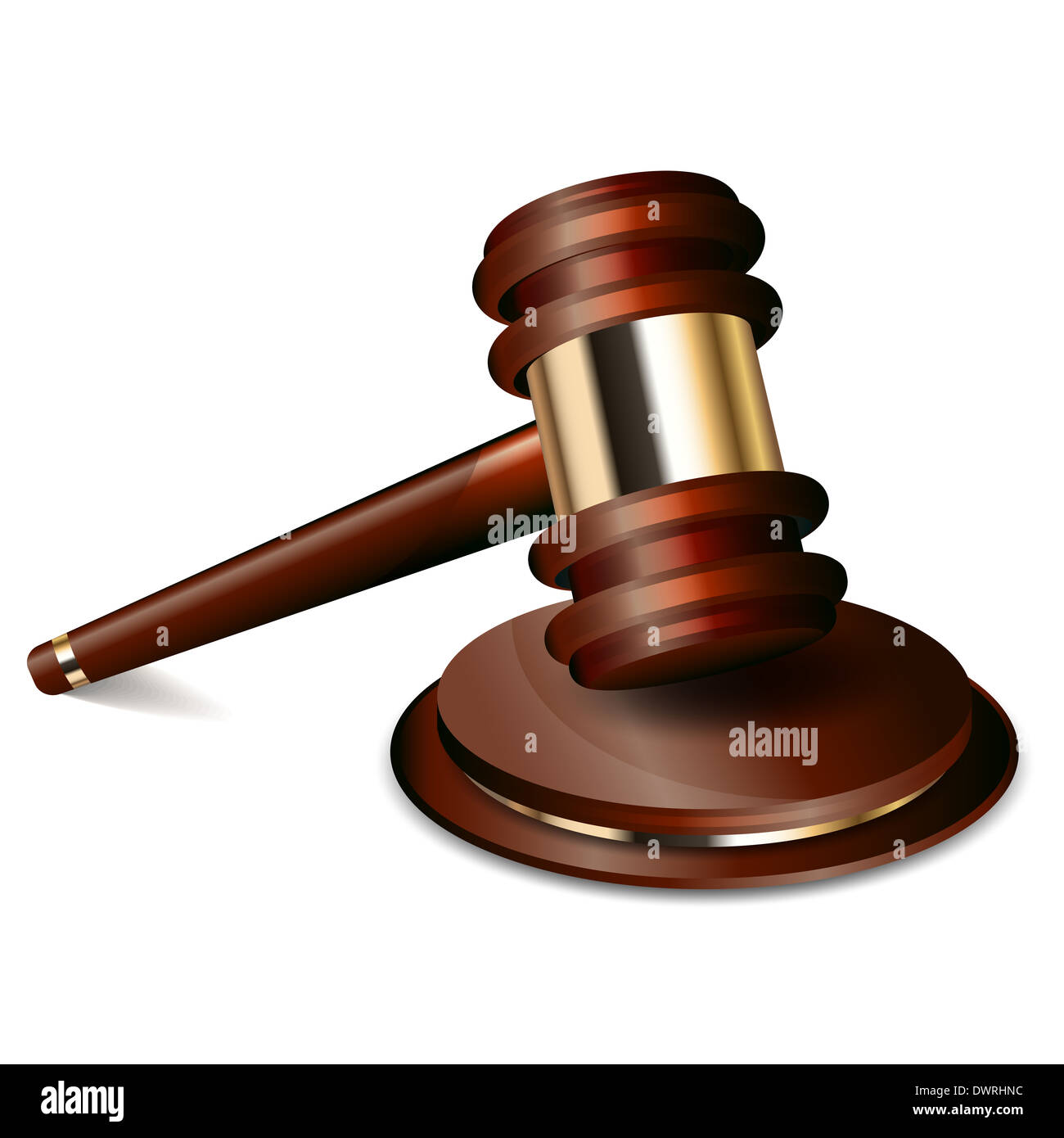 Vector illustration of judge gavel Stock Photo - Alamy