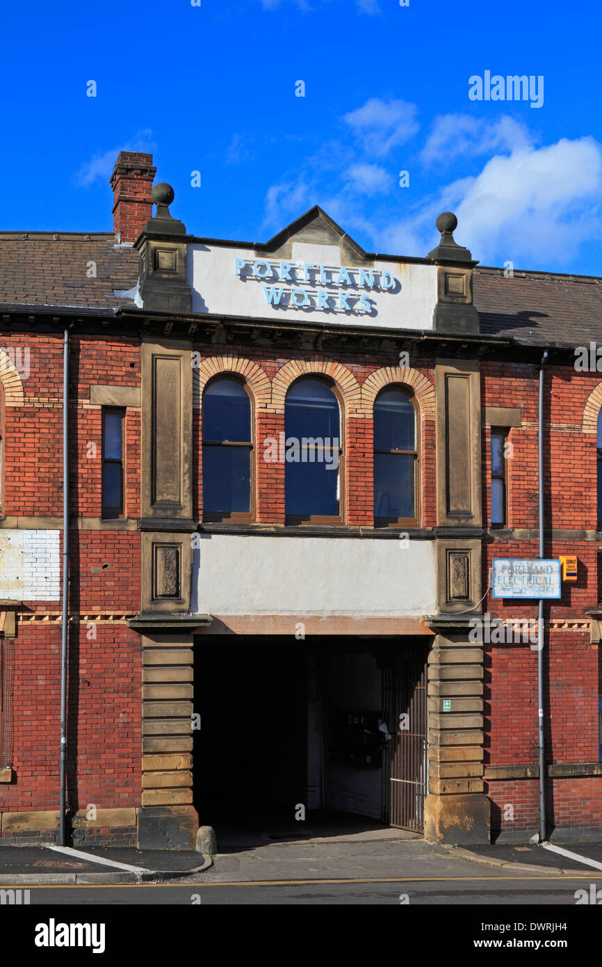 Portland Works entrance Sheffield South Yorkshire England UK Stock ...