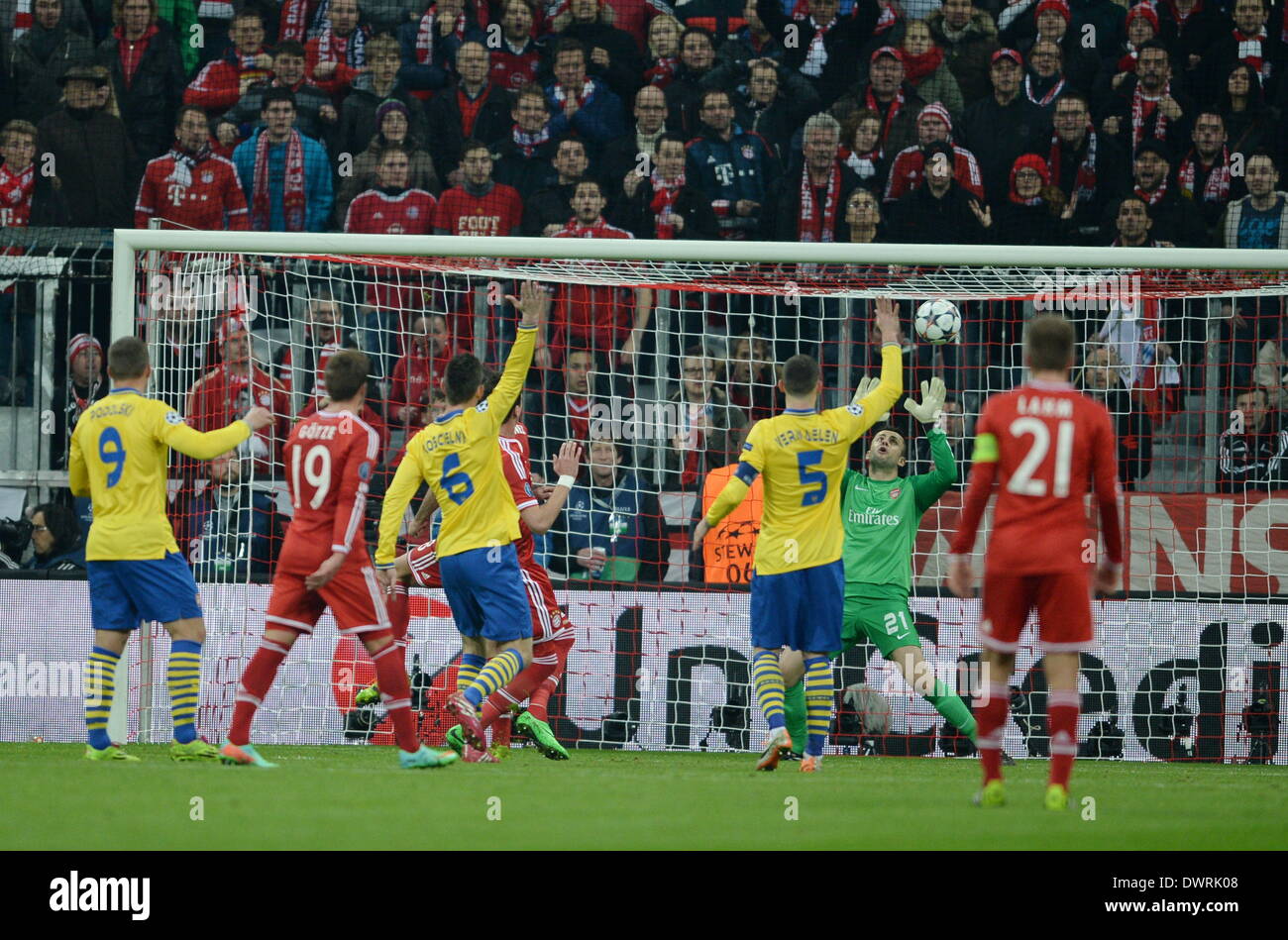 Munich, Germany. 11th Mar, 2014. Champions league, second leg. Bayern ...
