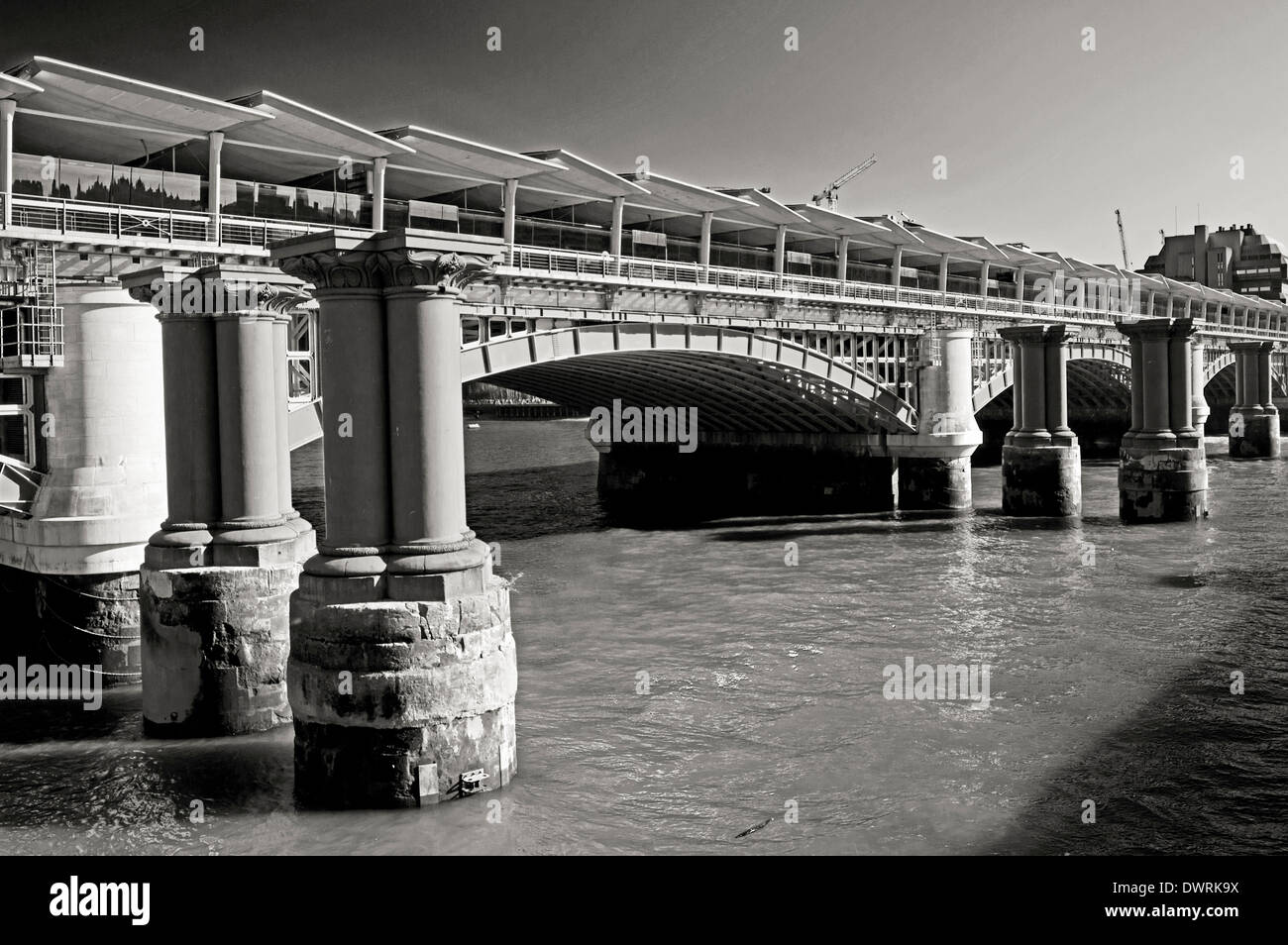 Blackfriars Railway Bridge Pillars Old High Resolution Stock ...