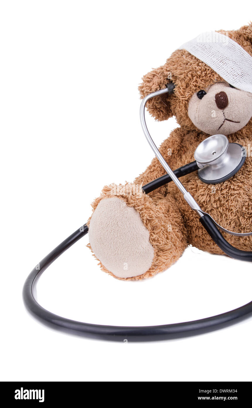Teddy Bear with Bandage / doctor Stock Photo - Alamy