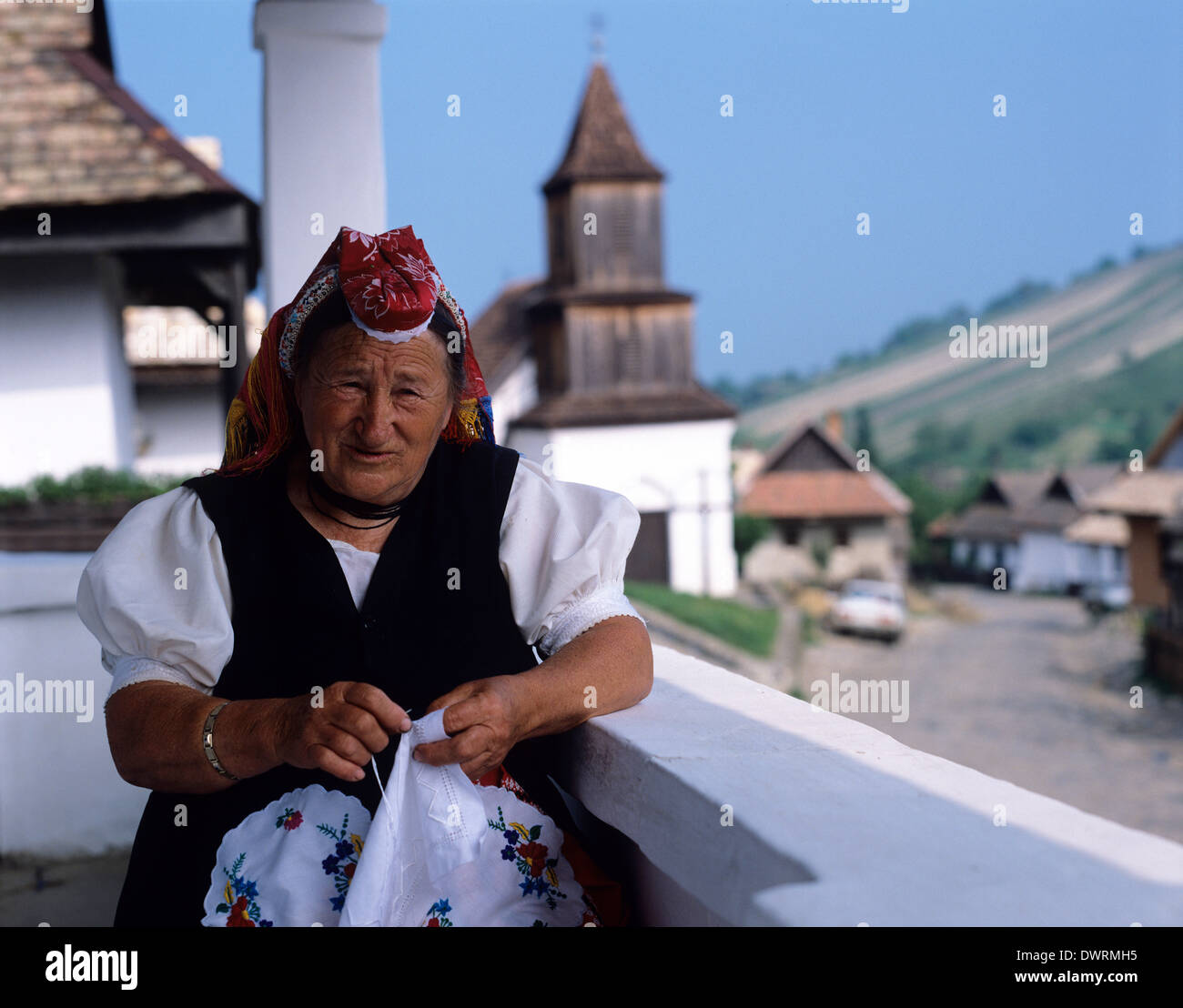 Local woman in traditional costume in Budapest, Hungary Stock Photo - Alamy