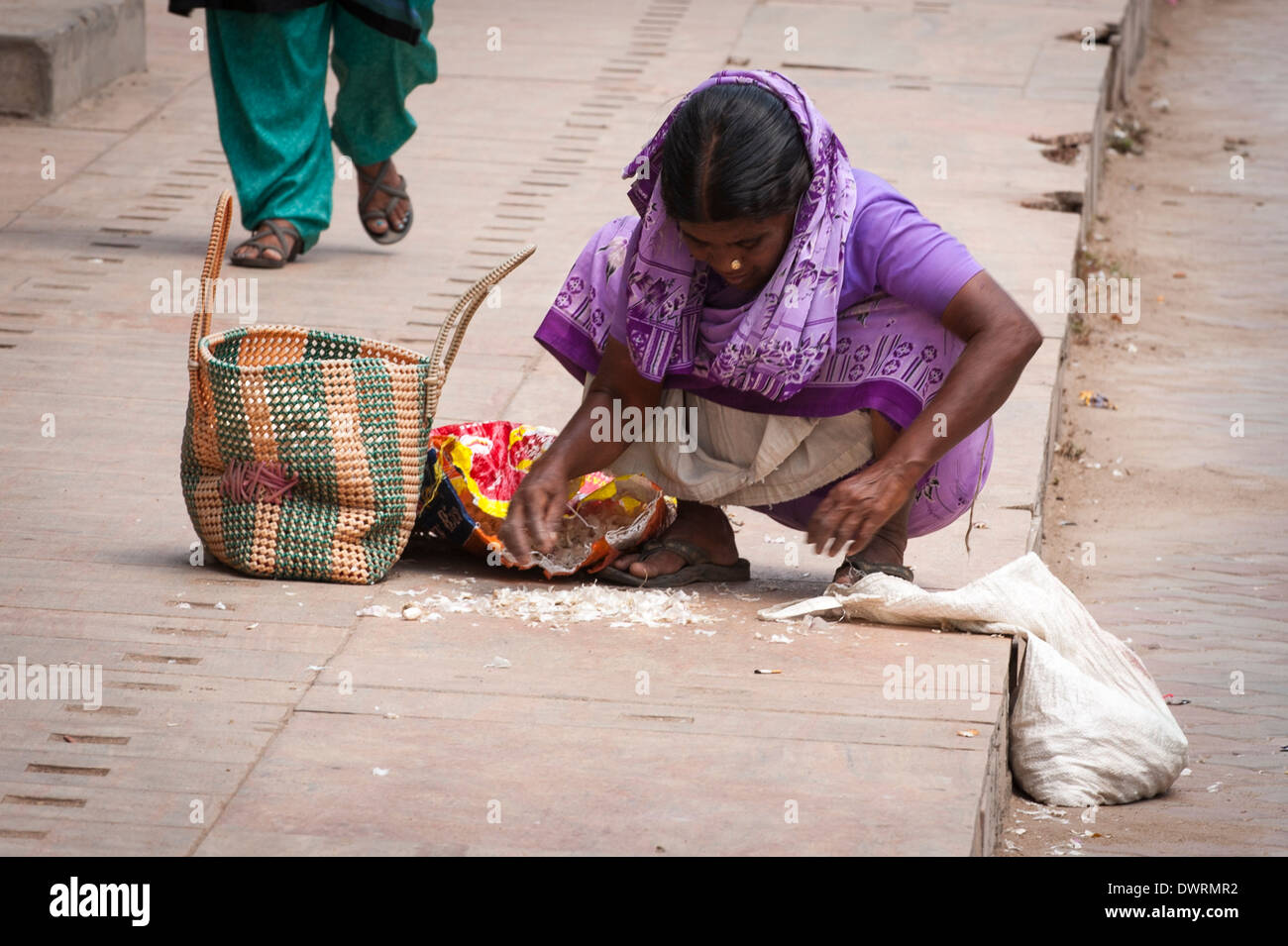Indian Woman Squatting High Resolution Stock Photography and Images - Alamy