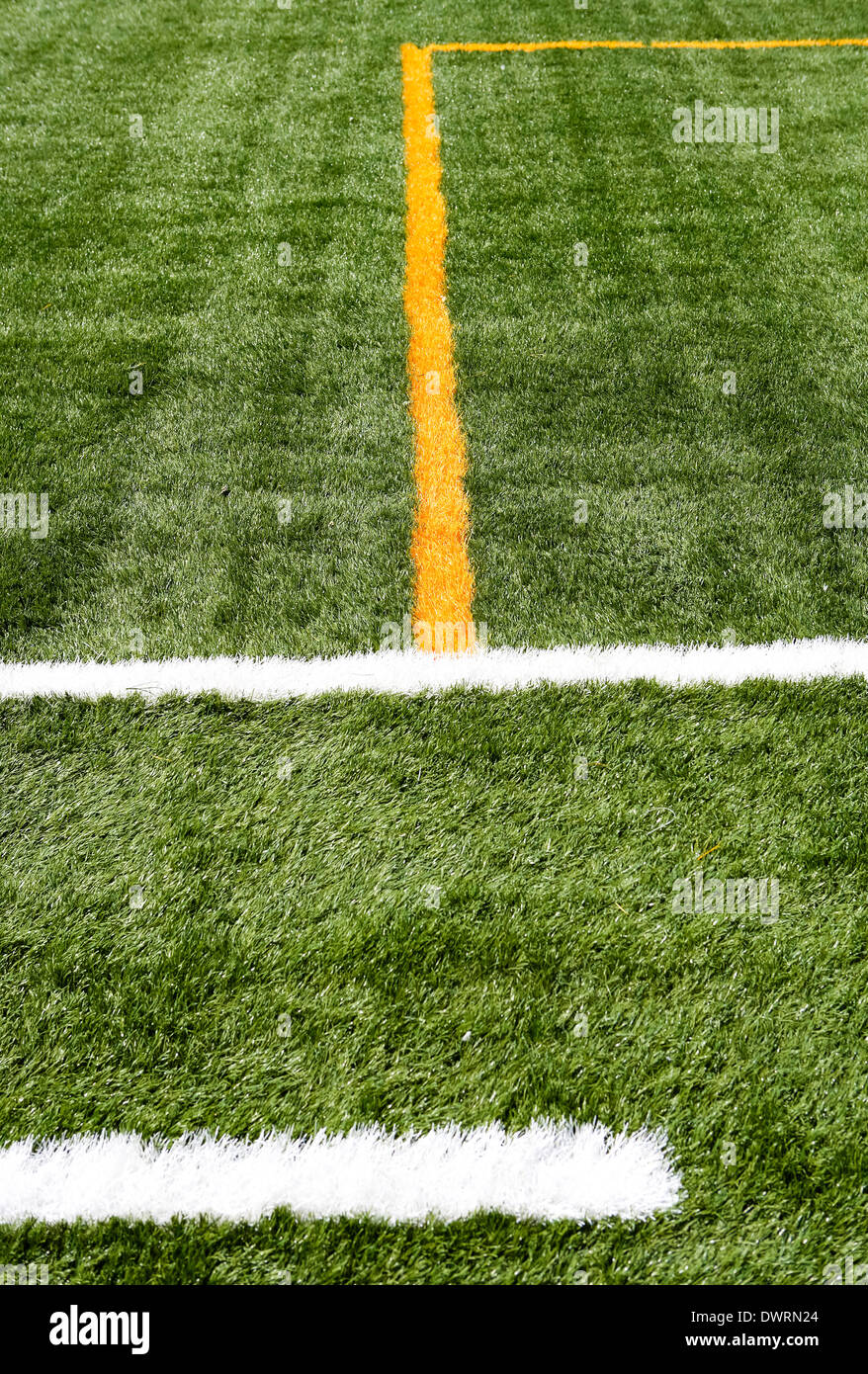 delimitation lines of football fields, football marks, grass Stock ...