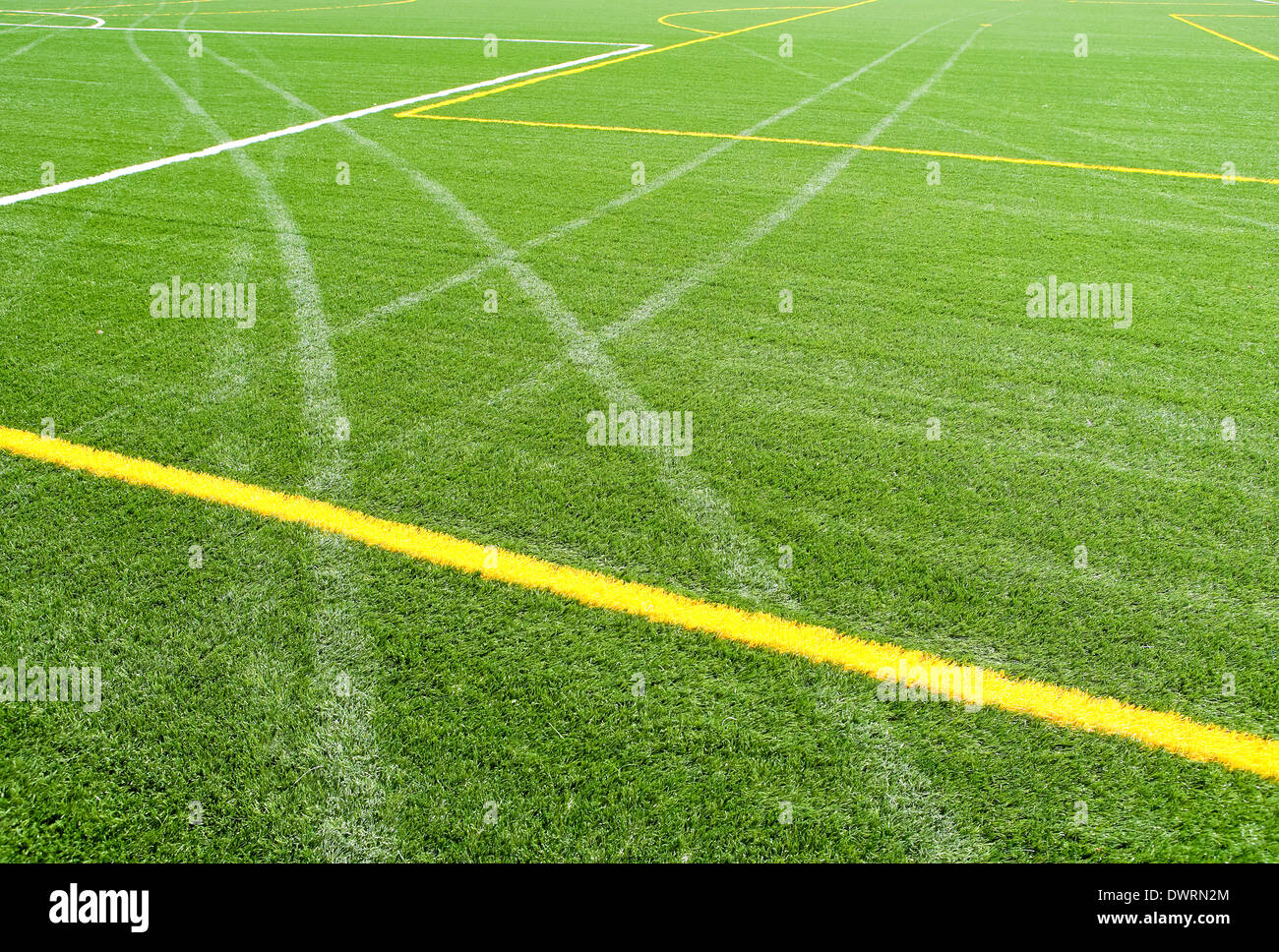 delimitation lines of football fields, football marks, grass Stock ...
