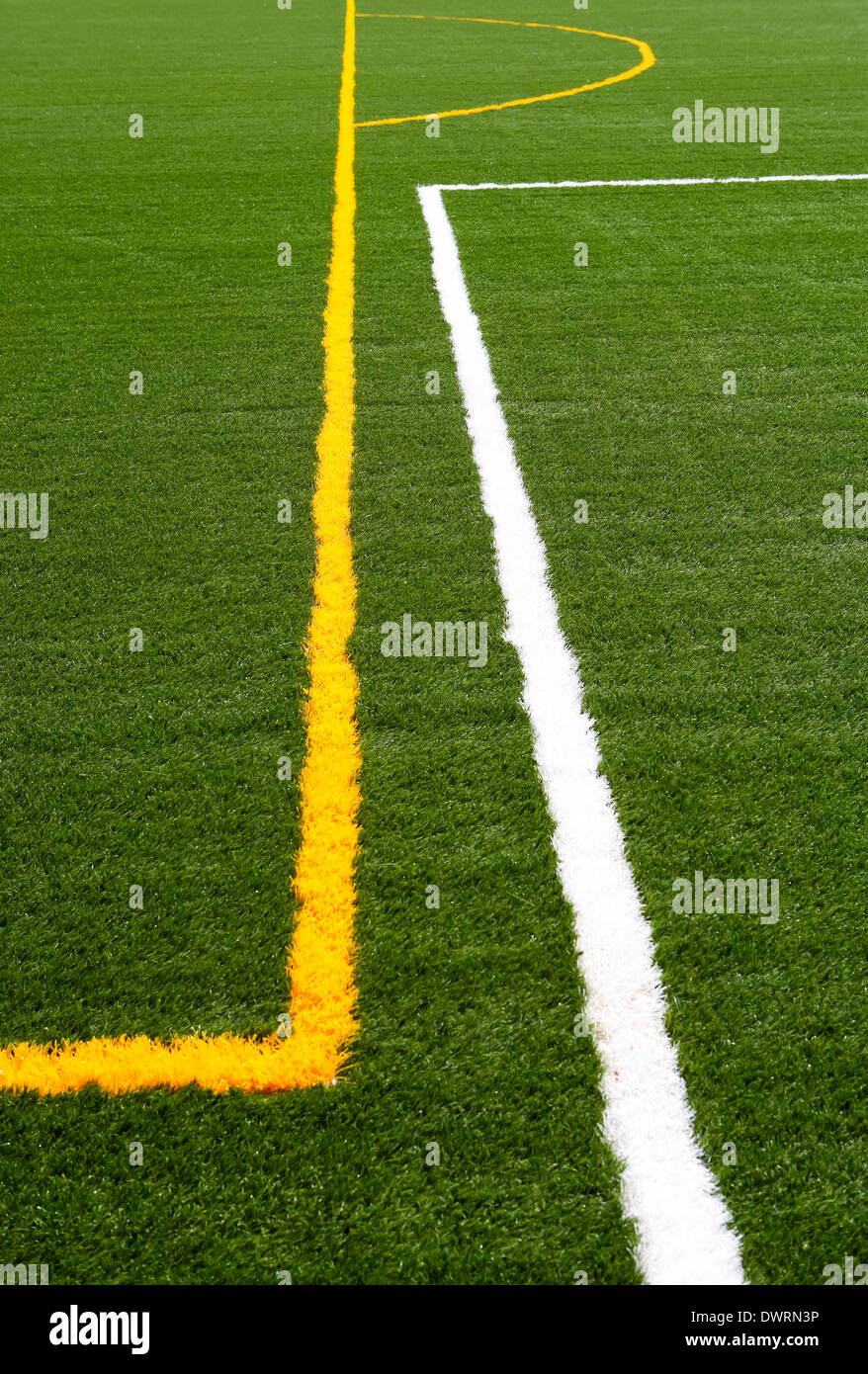delimitation lines of football fields, football marks, grass Stock ...
