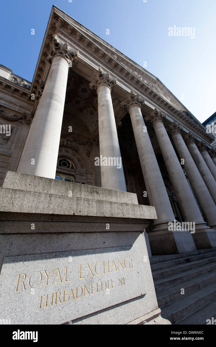 Royal Exchange, Threadneedle Street, London, England, UK Stock Photo ...