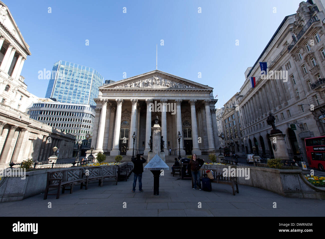 Royal Exchange, Threadneedle Street, London, England, UK Stock Photo ...