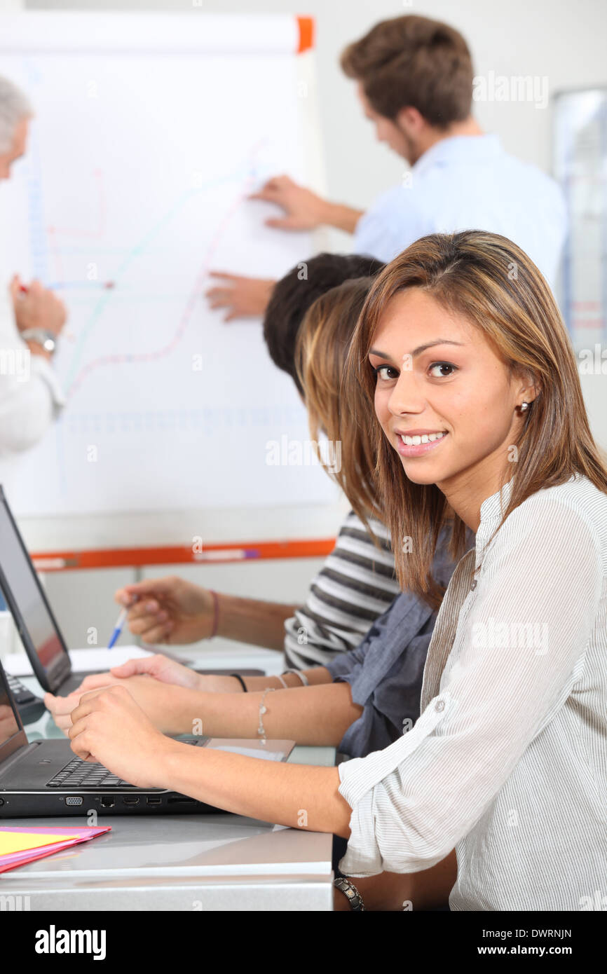 Classroom with students Stock Photo - Alamy