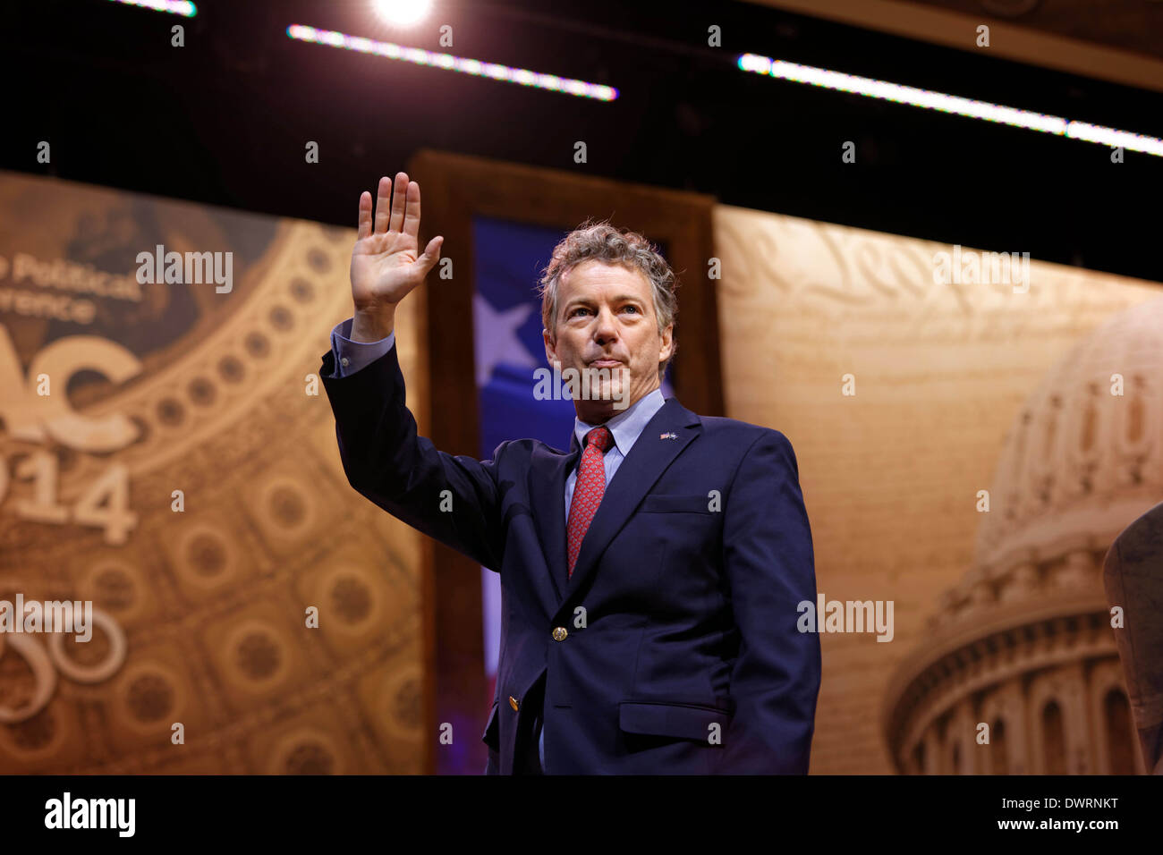 Kentucky Senator Rand Paul makes a speech at the 2014 CPAC conference ...