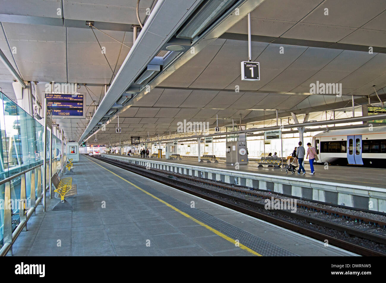 Blackfriars Railway Station platform, City of London, London, England ...