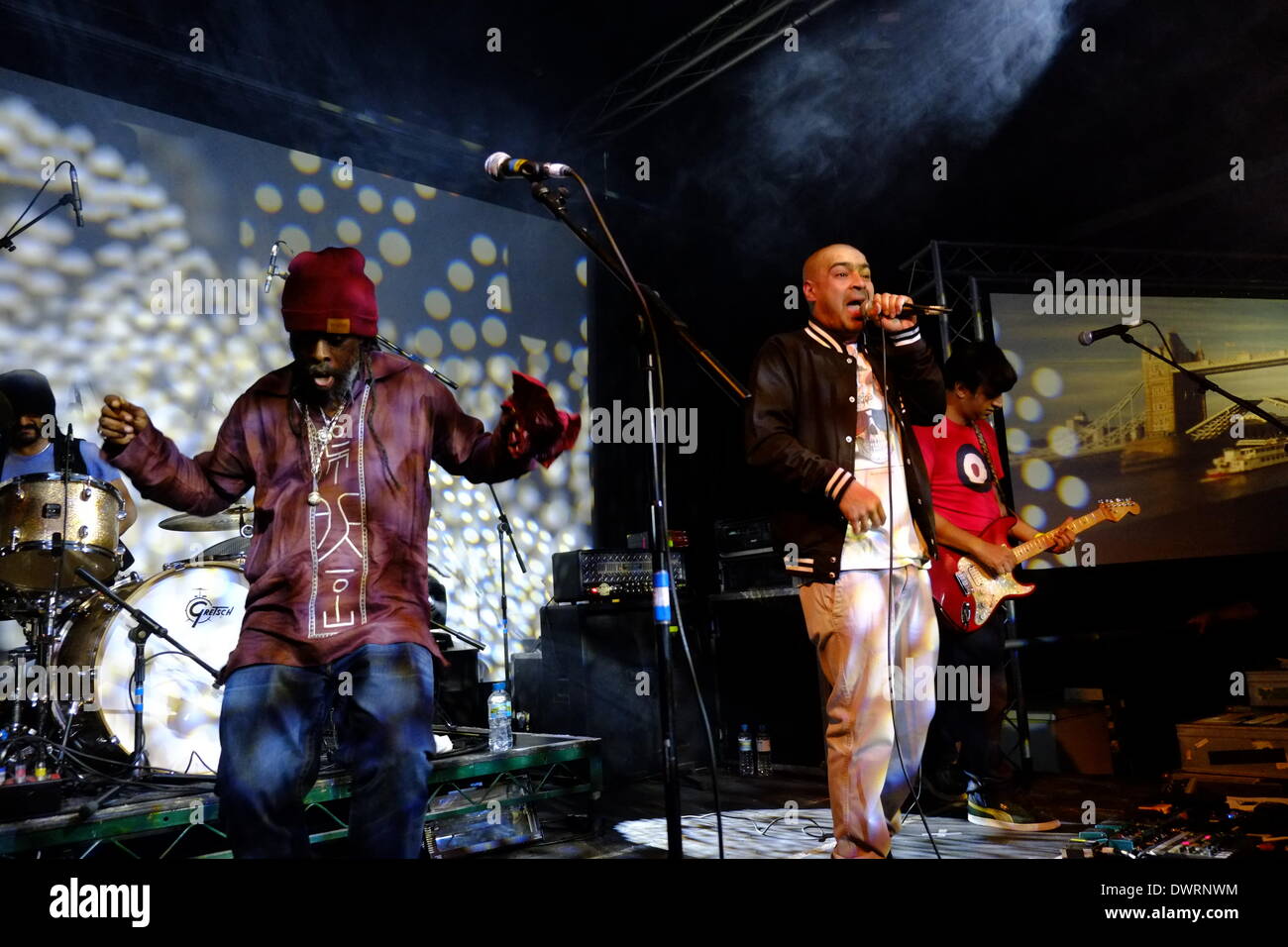 London, UK. 12 March 2014. Asian Dub Foundation playing at "We need to ...