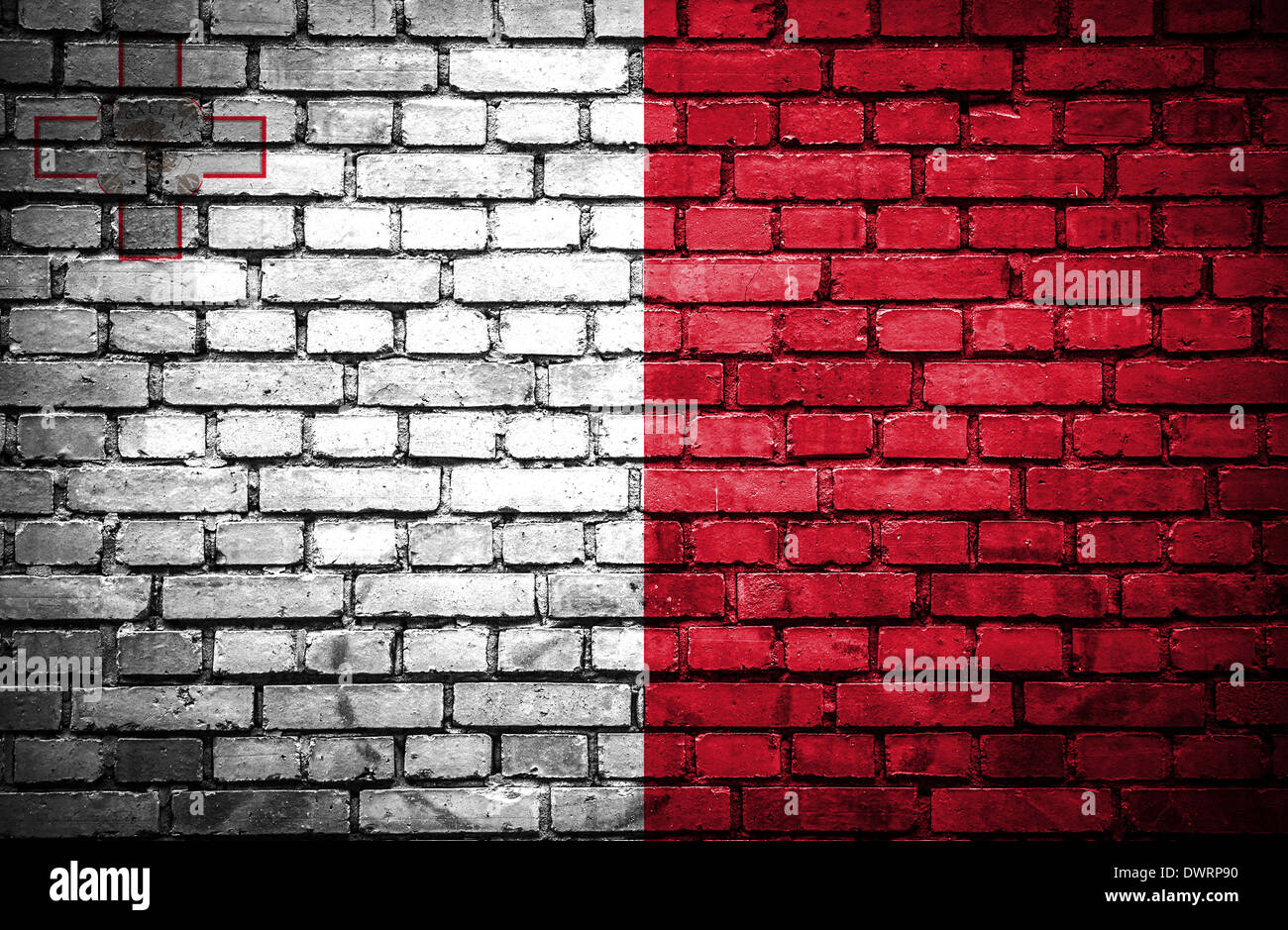 Brick wall with painted flag of Malta Stock Photo - Alamy