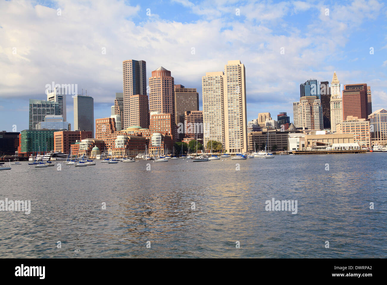 Boston skyline, Atlantic Ocean Stock Photo - Alamy