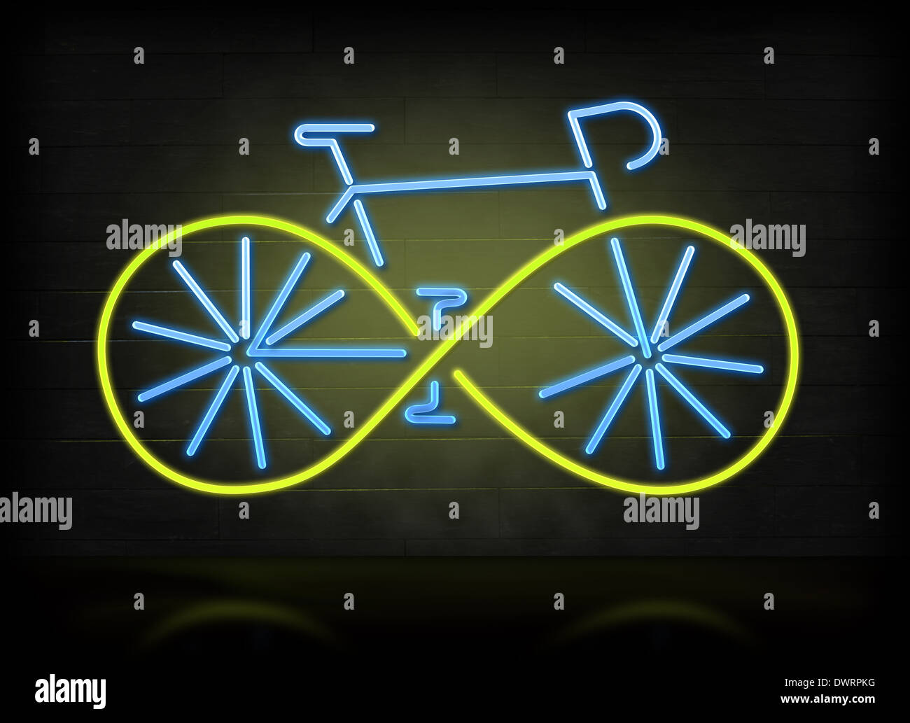 Illustrative image of bicycle with green wheels representing go green ...