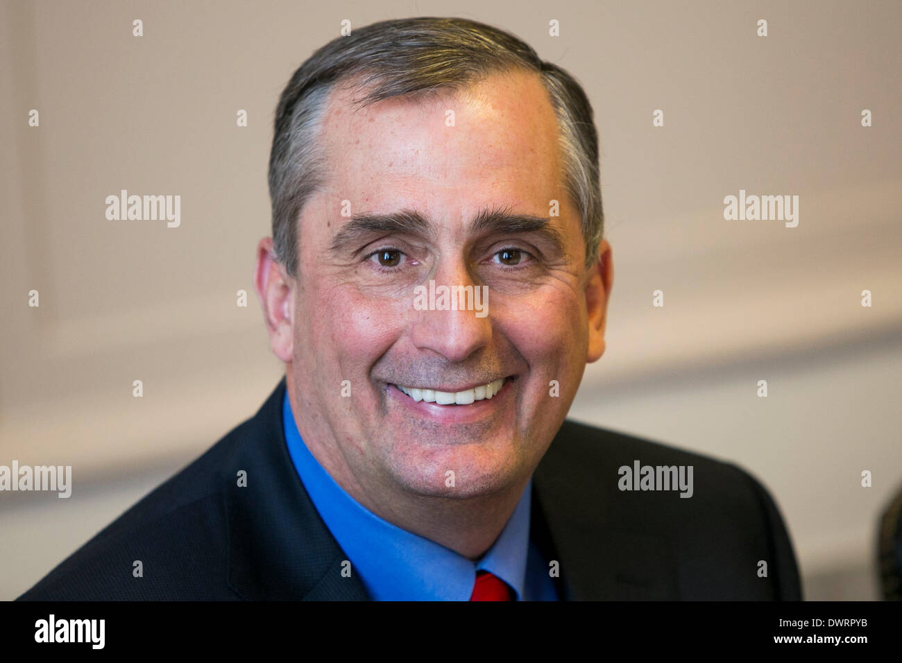 Washington DC, USA. 12 March 2014. Brian Krzanich, CEO of Intel ...