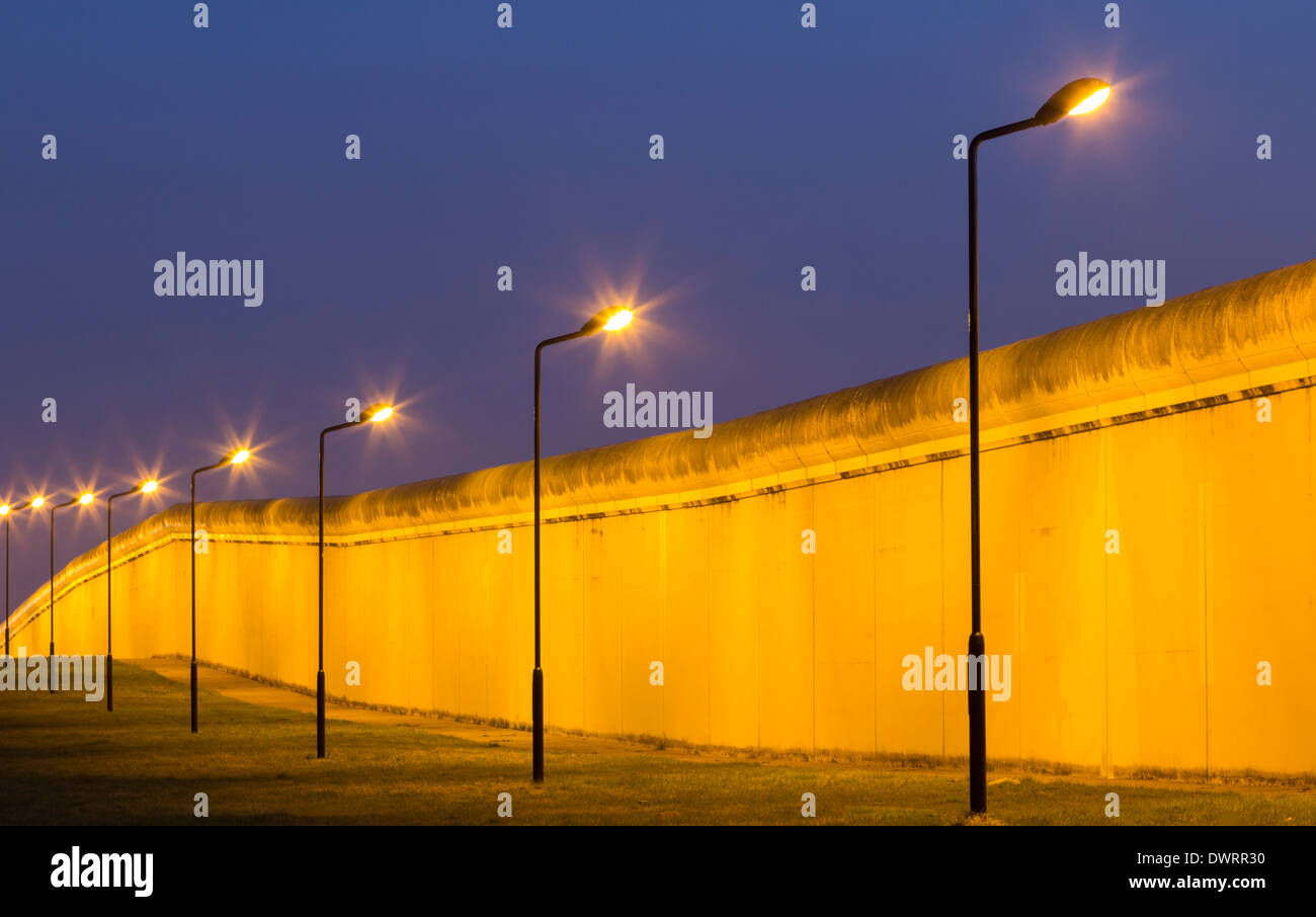 Prison Building At Night