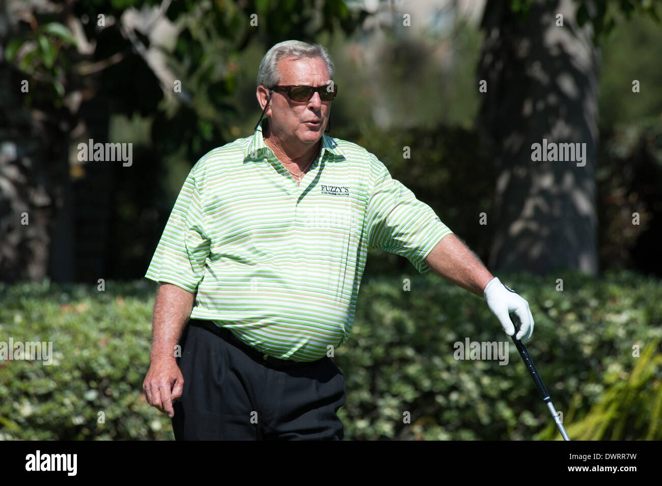 Newport Beach, California, USA. 12th Mar, 2014. Fuzzy Zoeller waits to ...