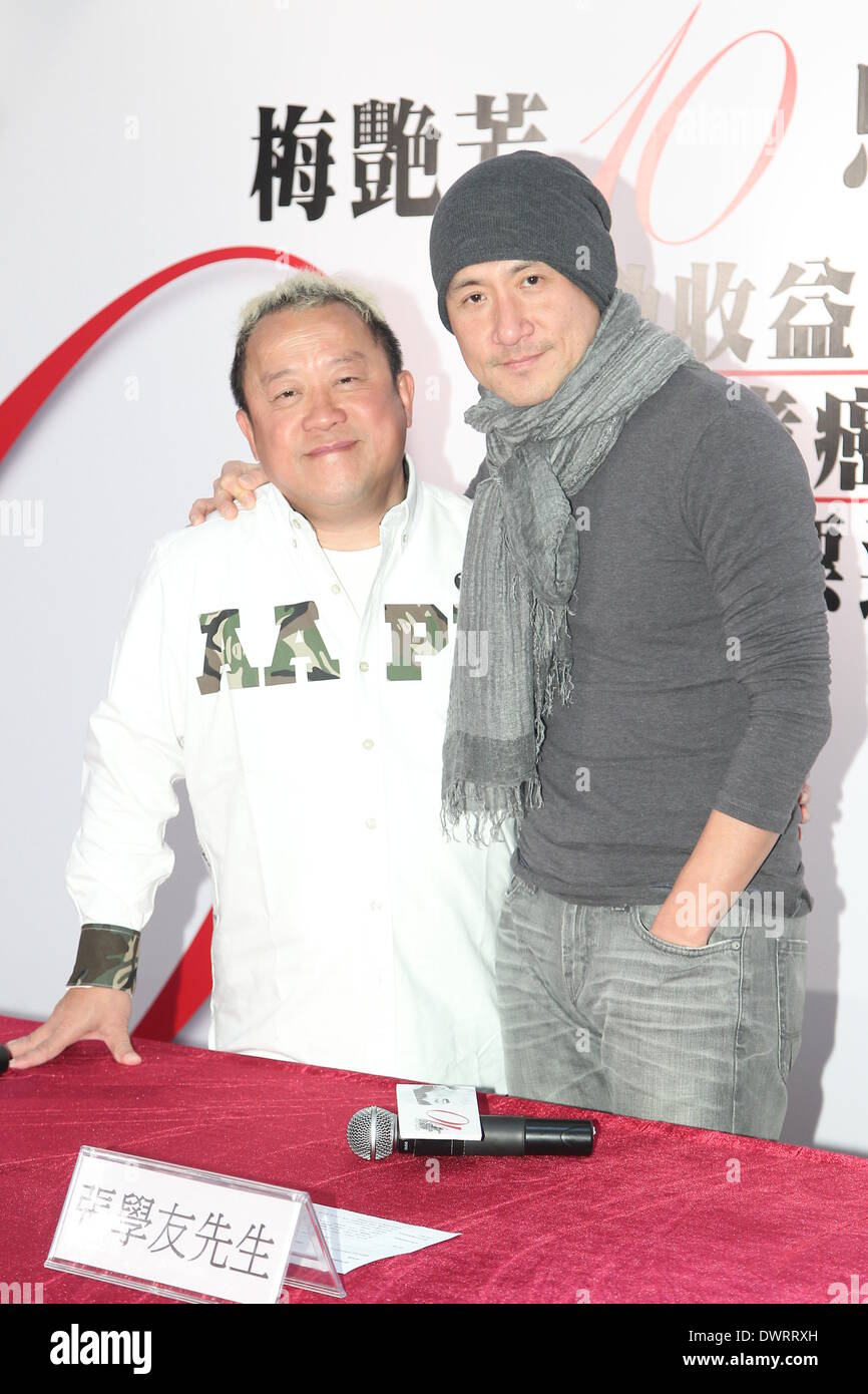 Hong Kong, China. 12th Mar, 2014. Jacky Cheung and Eric Tsang at press ...