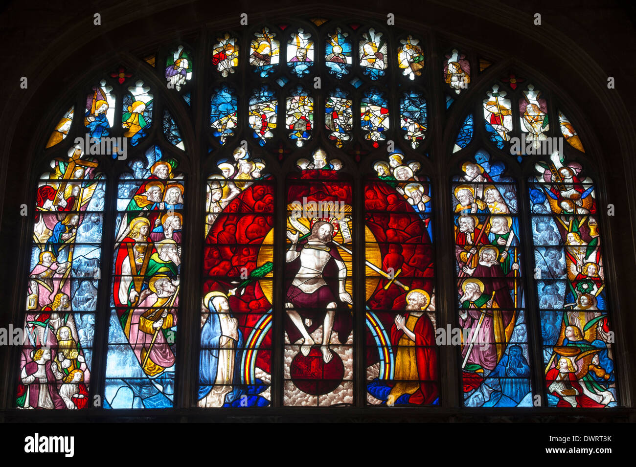 Medieval stained glass st marys church hi-res stock photography and ...