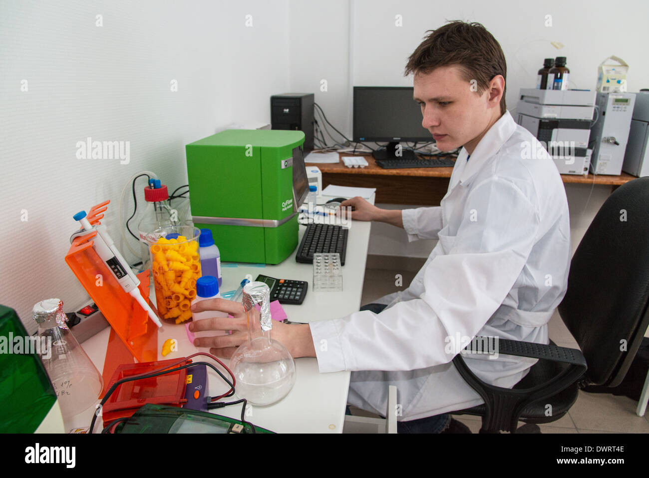 Young scientist in the Bioengineering laboratory of South Siberian ...