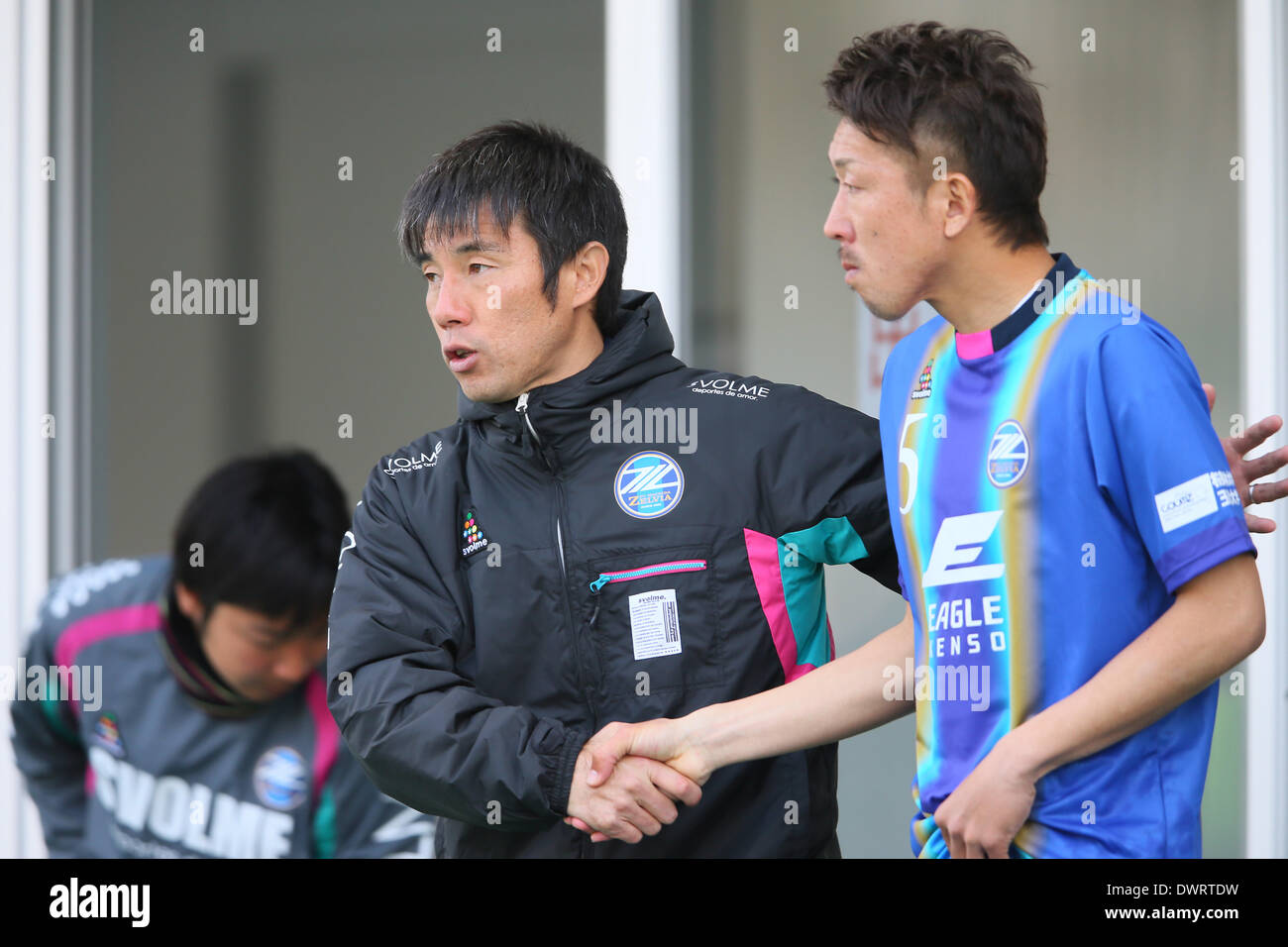 Machida Stadium, Tokyo, Japan. 9th Mar, 2014. (L to R) Naoki Soma, Kota ...
