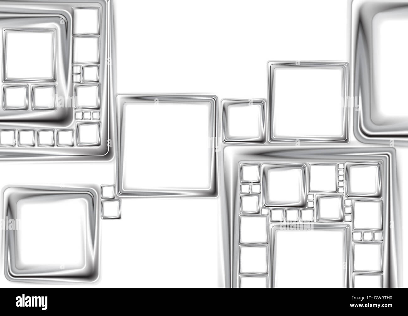 Abstract silver squares vector tech design Stock Photo - Alamy