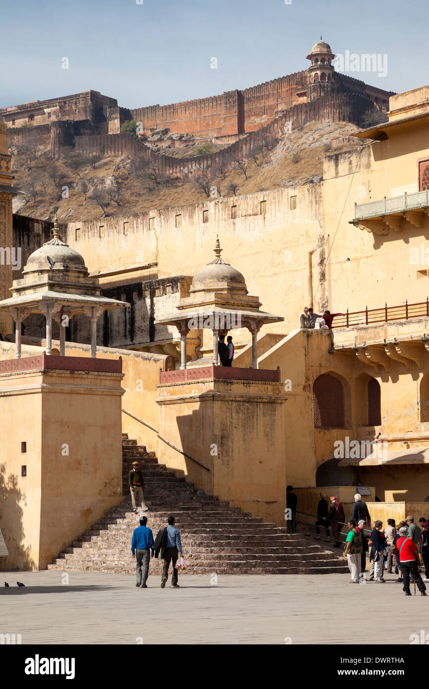 Courtyard of amber fort rajasthan india hi-res stock photography and ...