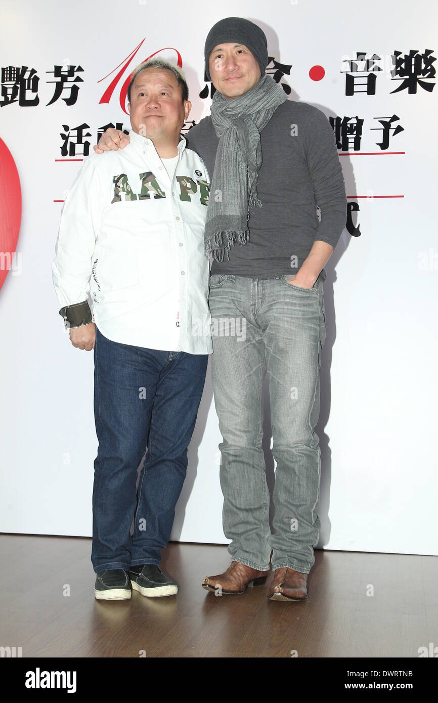 Hong Kong, China. 12th Mar, 2014. Jacky Cheung and Eric Tsang at press ...