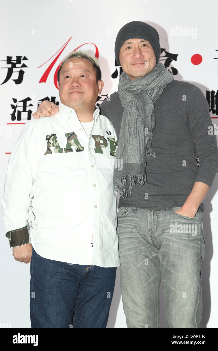 Hong Kong, China. 12th Mar, 2014. Jacky Cheung and Eric Tsang at press ...